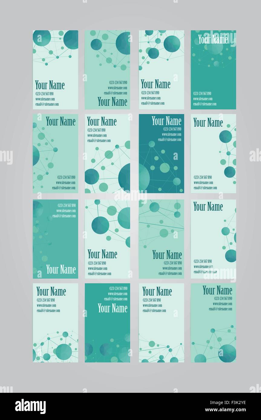 Set of sixteen visit cards Stock Vector Image & Art - Alamy