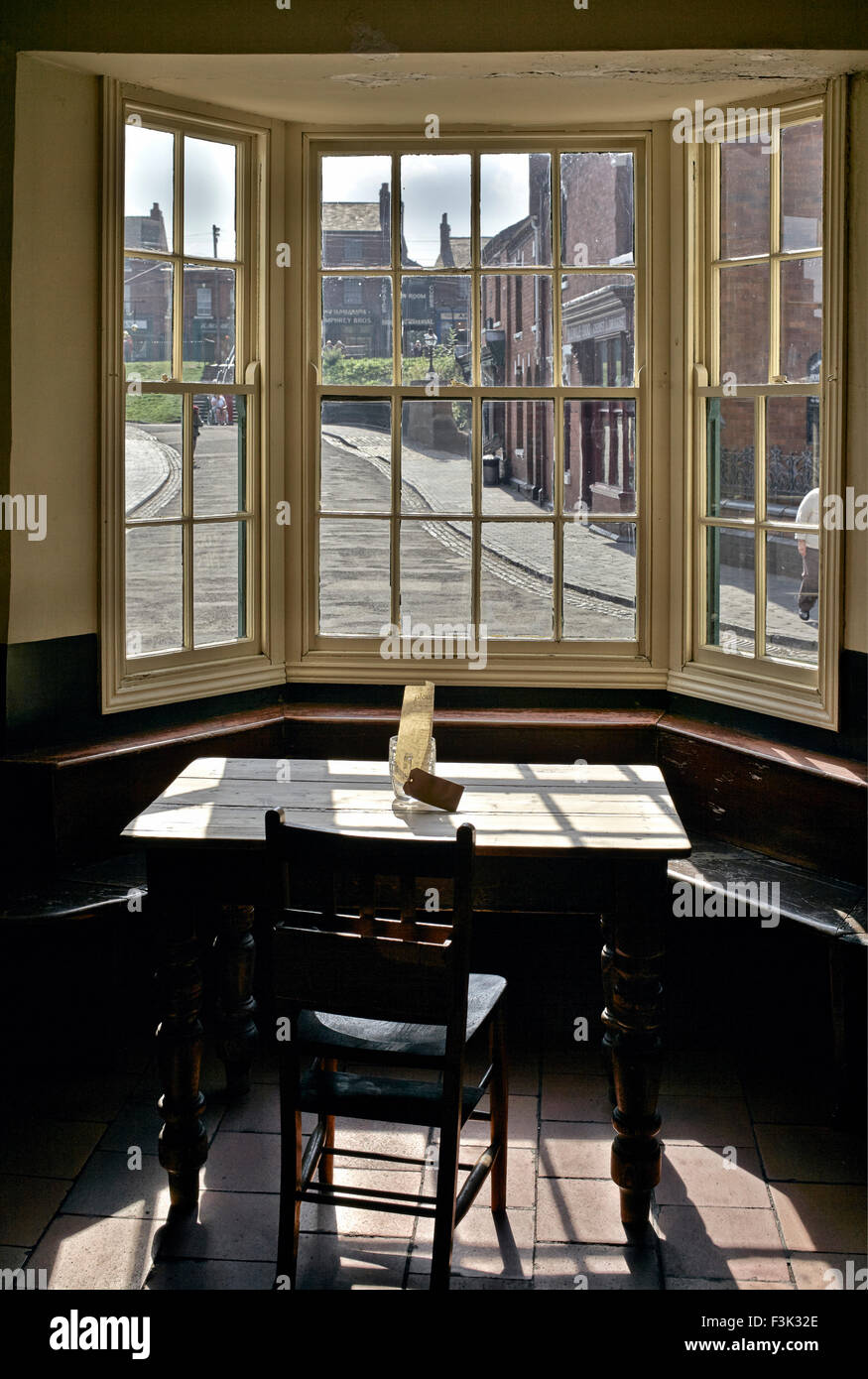 Black Country Museum, Dudley. View through the window of the 1900s ...