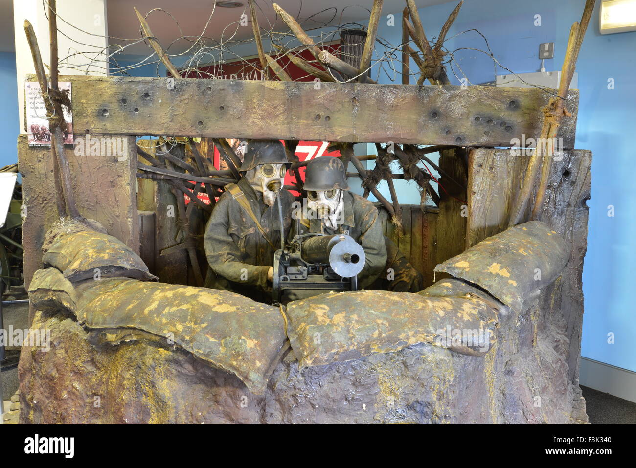 A machine gun nest at the Bovington Tank Museum in Bovington Stock ...
