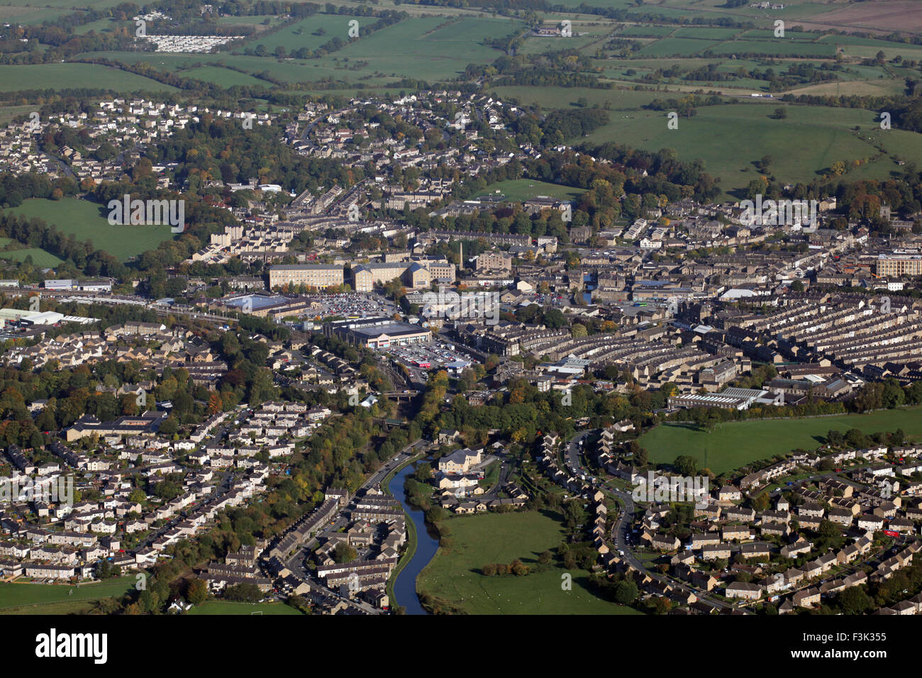 aerial view of the the North Yorkshire market town of Skipton, UK Stock ...