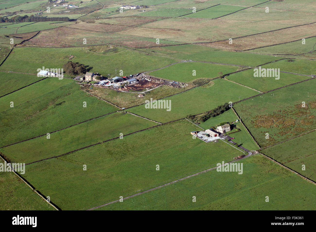 aerial view of rural living in Yorkshire, UK Stock Photo - Alamy