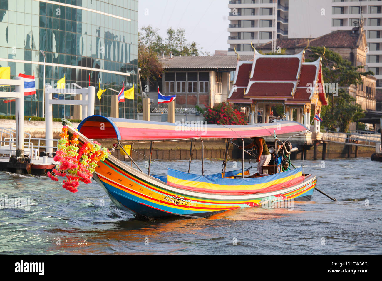 Thailand, Bangkok, Chao Phraya River, longtail boat Stock Photo - Alamy