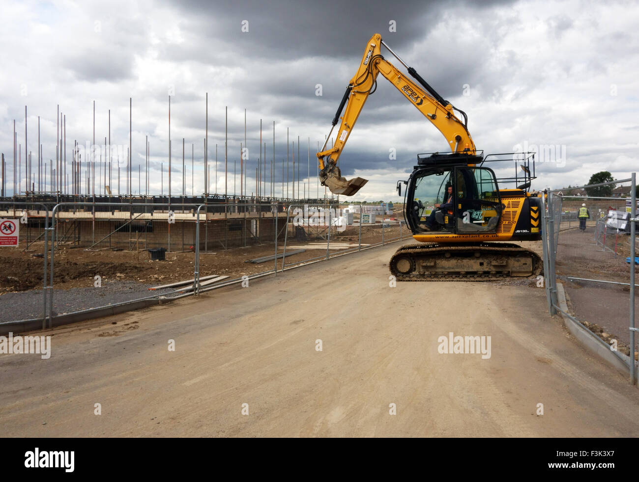 JCB on a building site Stock Photo - Alamy