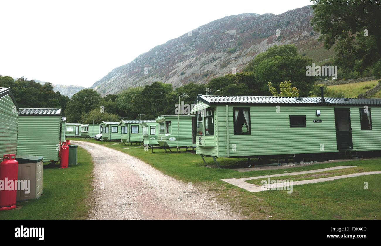 Static caravan park Glenridding Stock Photo - Alamy