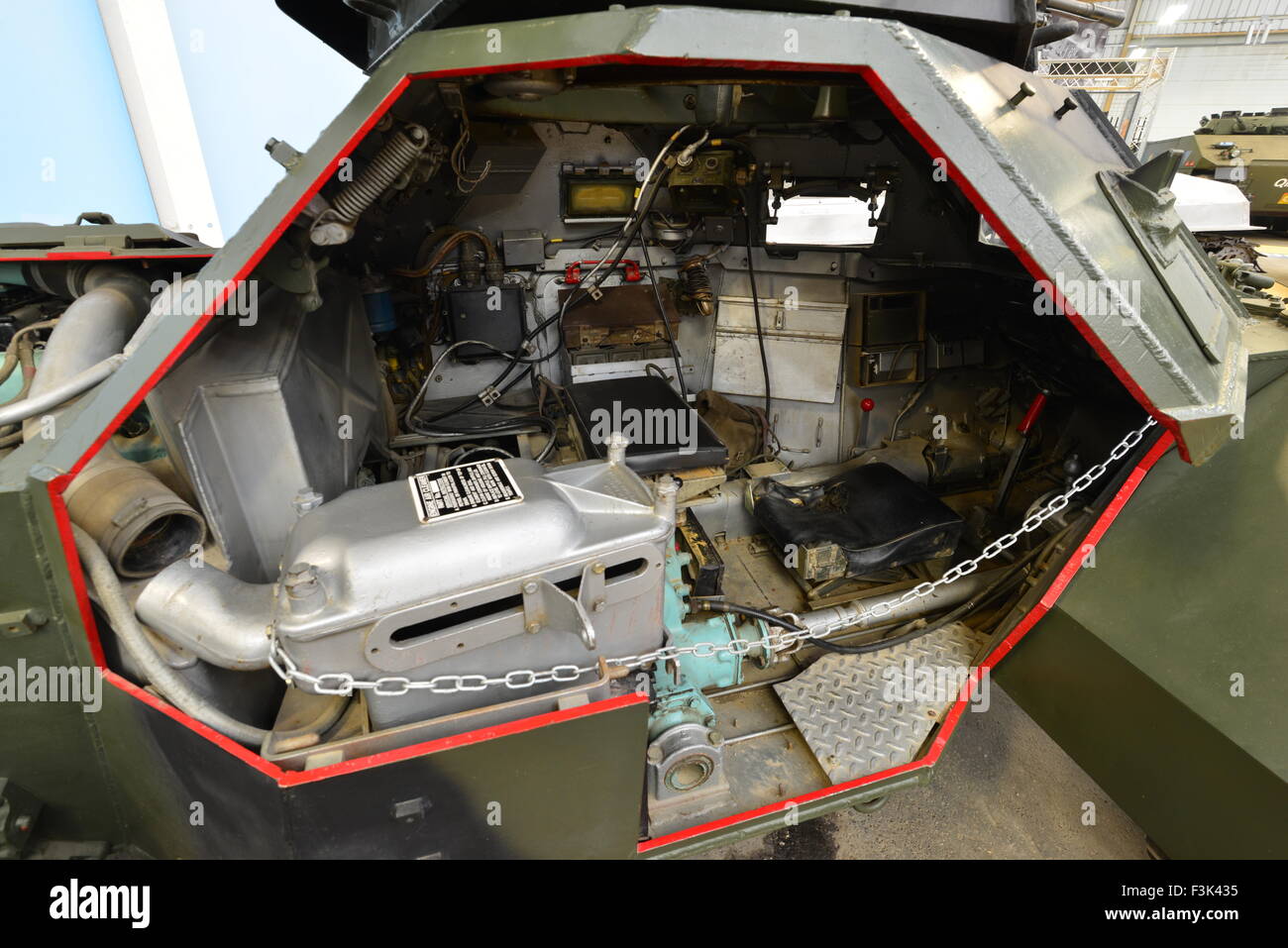 A Ferret scout car at the Bovington Tank Museum in Bovington Stock ...