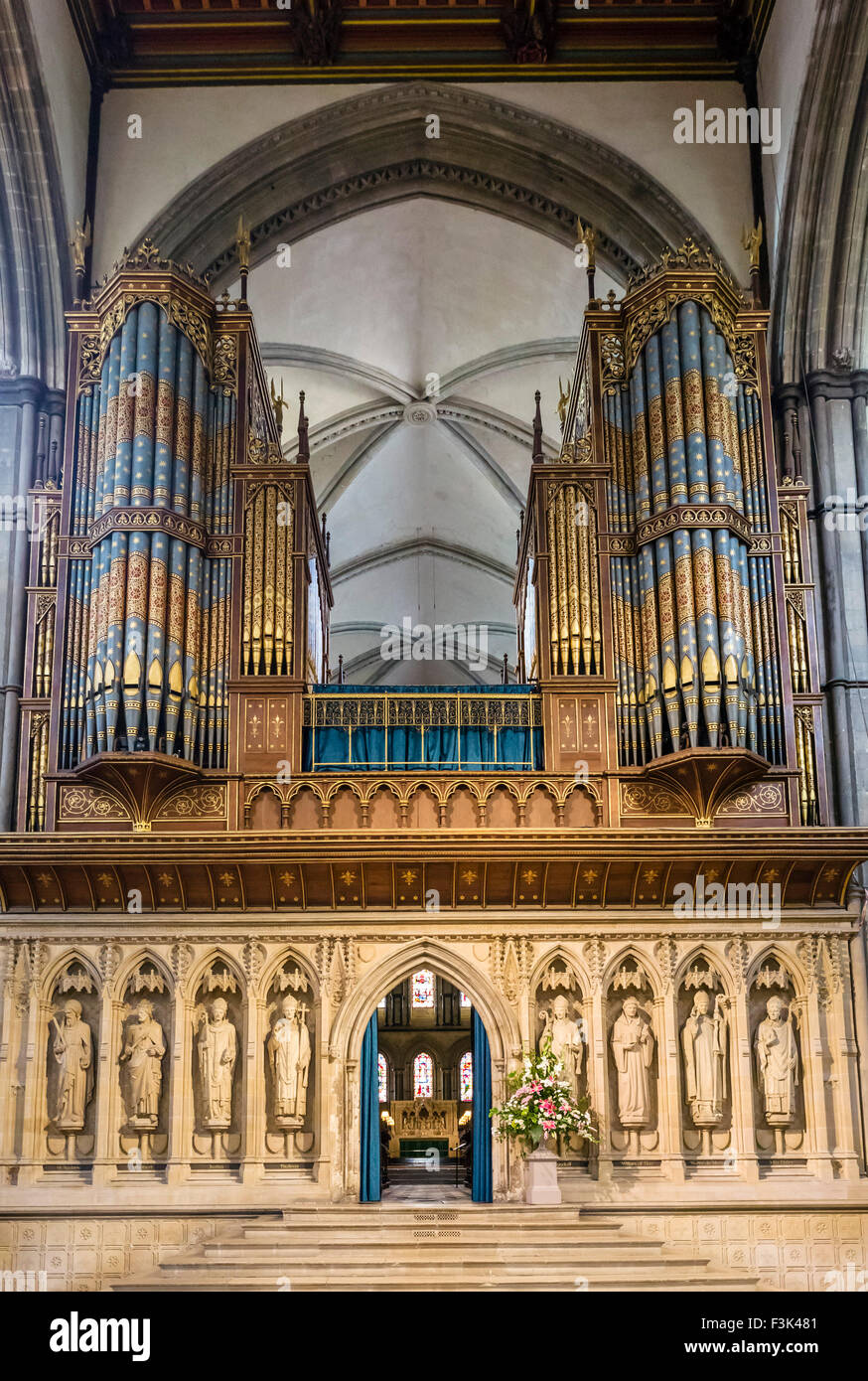 Organ in Rochester Cathedral (the Cathedral Church of Christ and the ...