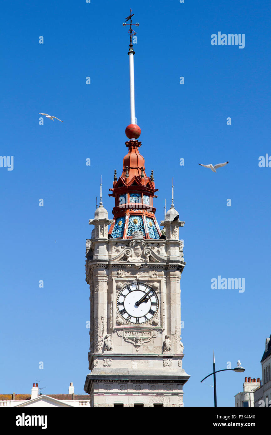 MARGATE, UK - AUG 8, 2015. The clock tower officially opened 24 May ...