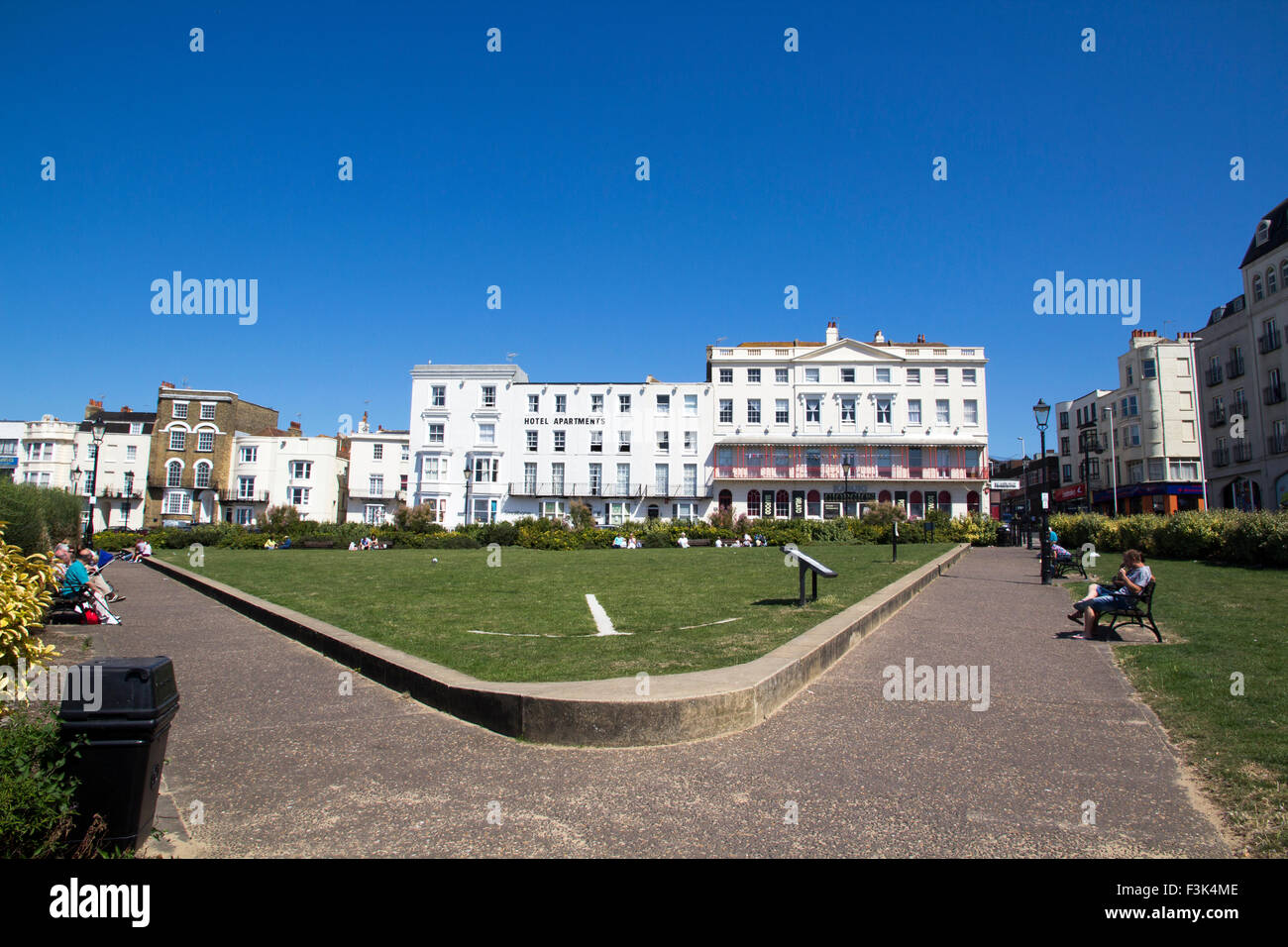 MARGATE, KENT, UK - AUGUST 8. 2015. Marine Gardens in English seaside ...