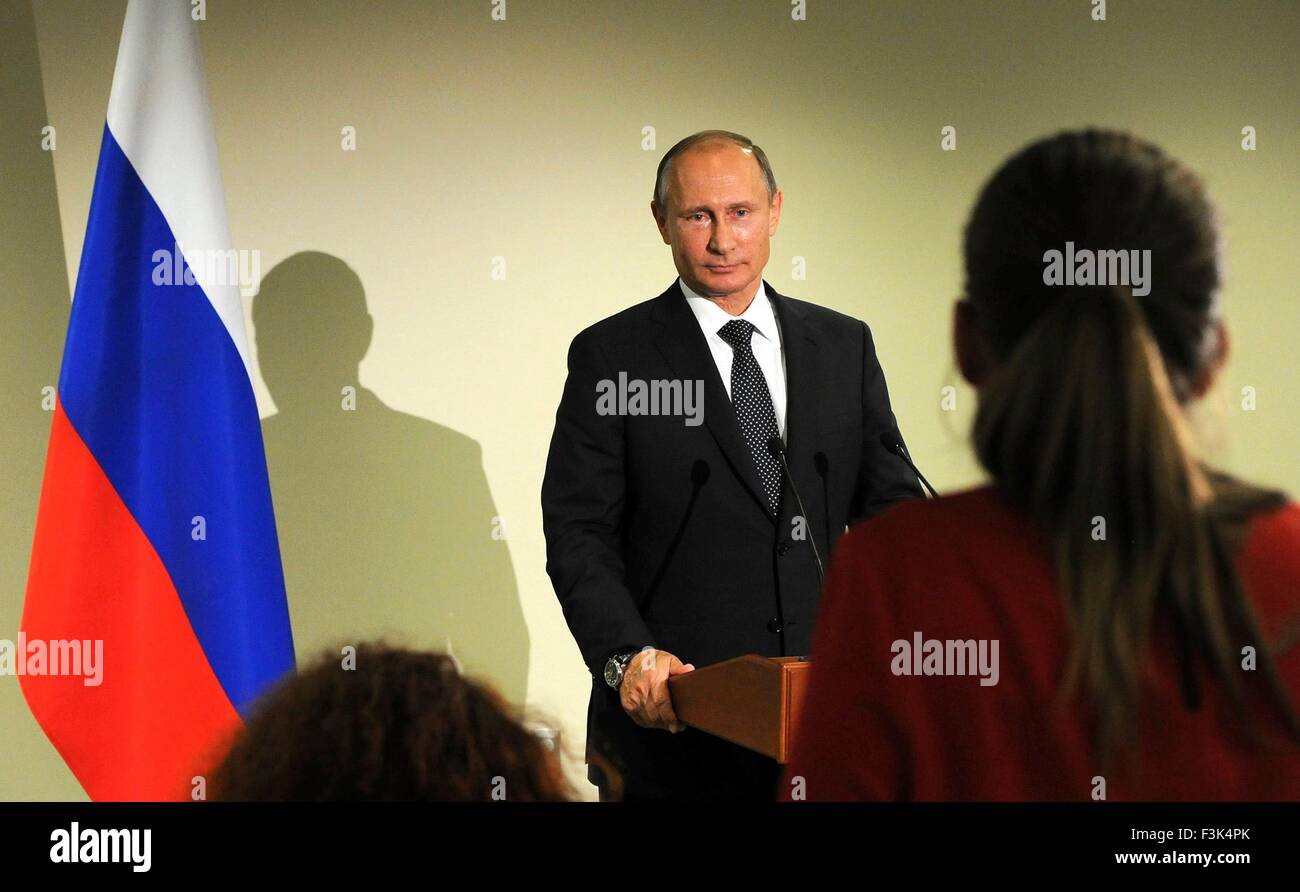 Russian President Vladimir Putin during a press conference for Russian ...