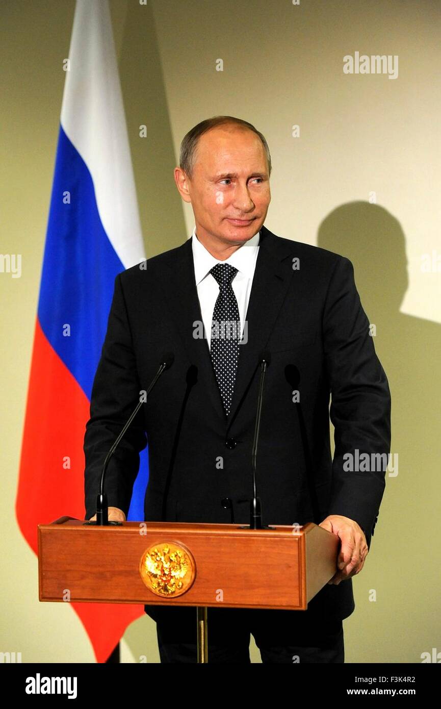 Russian President Vladimir Putin during a press conference for Russian ...