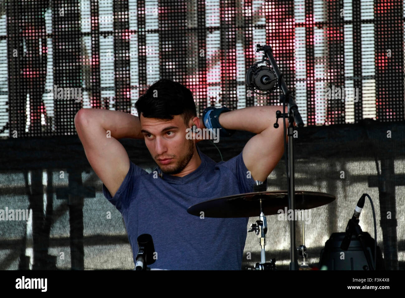 Jason Dionysopoulos, drummer of Cape Town band Forefront at "Rocking ...