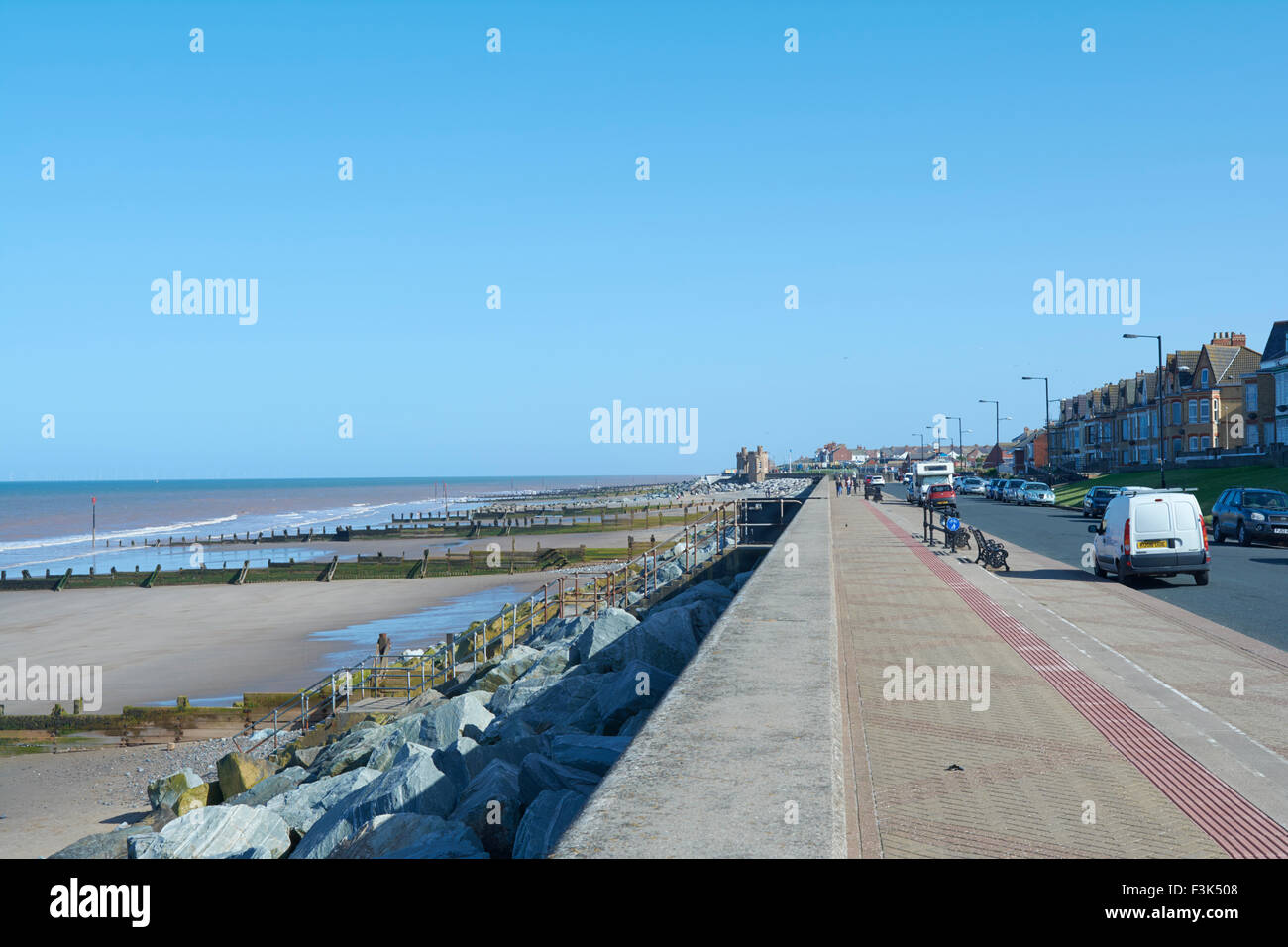Withernsea Sea Front in Summer - Yorkshire, England, UK Stock Photo - Alamy