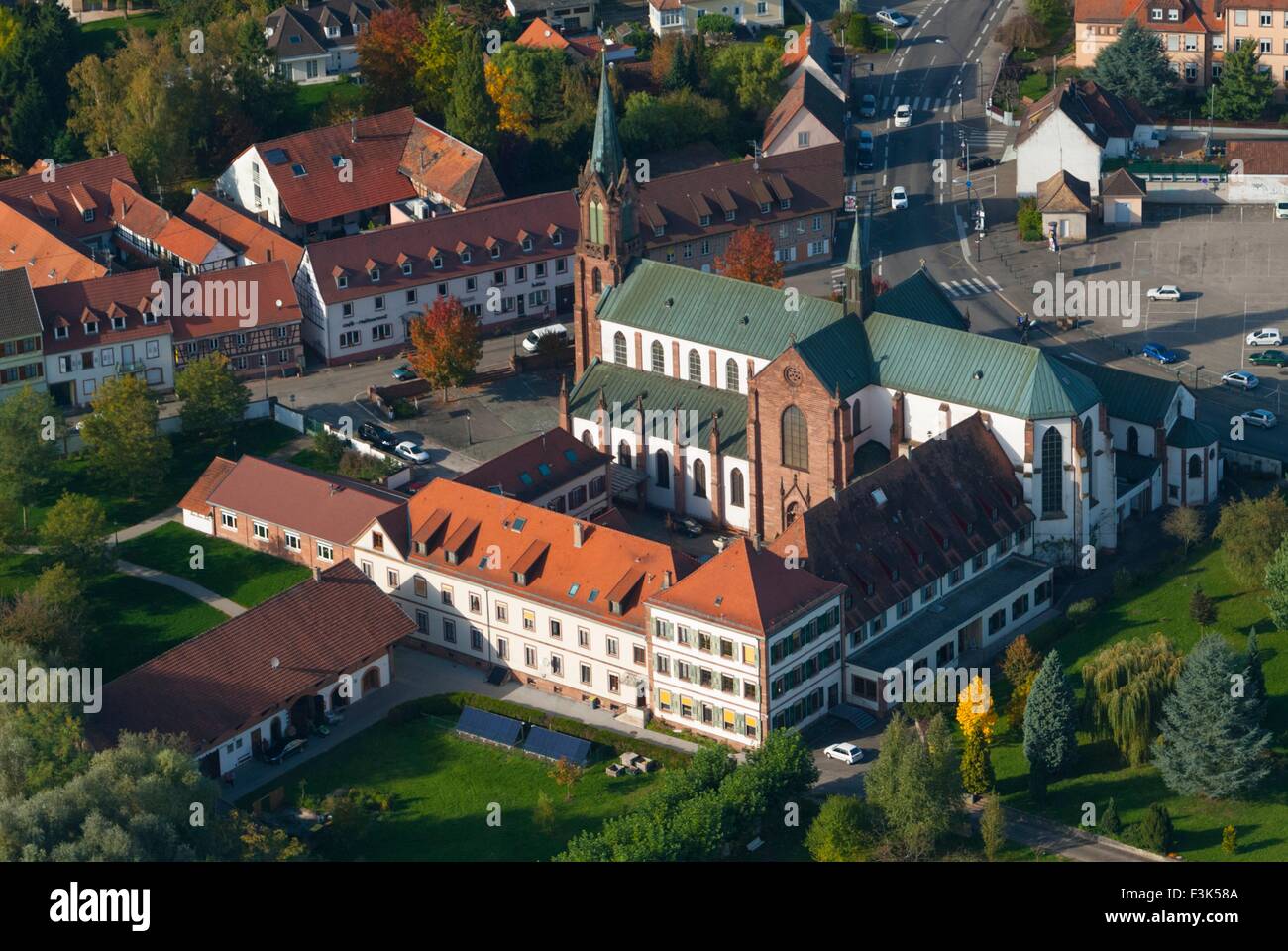 France, Bas Rhin (67), Haguenau town, Marienthal, Basilica Notre-Dame ...