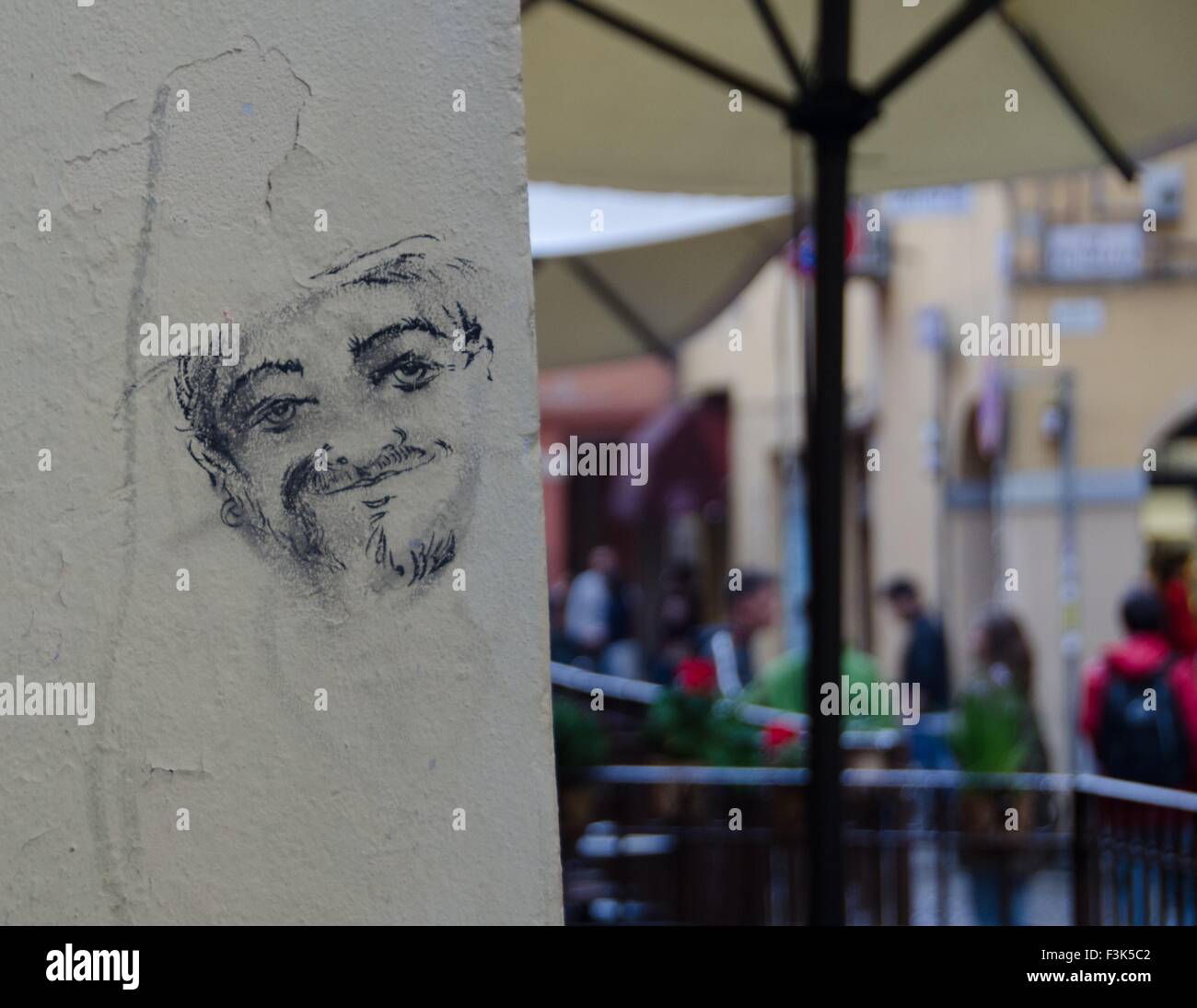 Graffiti sketch of Guy Fawkes in Bologna, Italy Stock Photo - Alamy