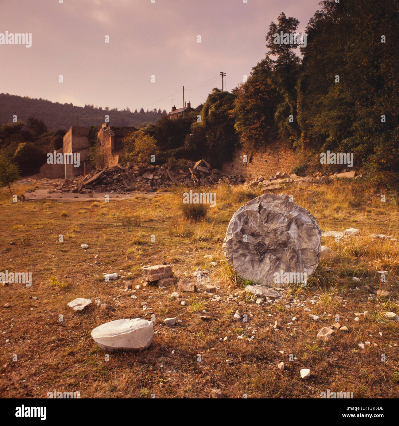 Forest of Dean limestone quarry, at Ruspidge, Gloucestershire Stock ...