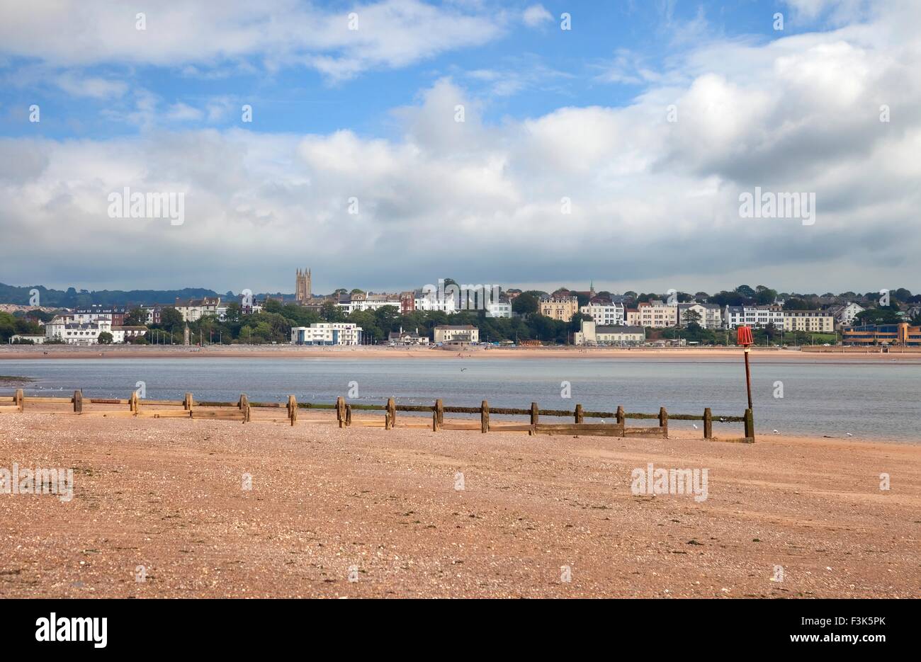 Exmouth from Dawlish Warren beach, Devon, England Stock Photo - Alamy