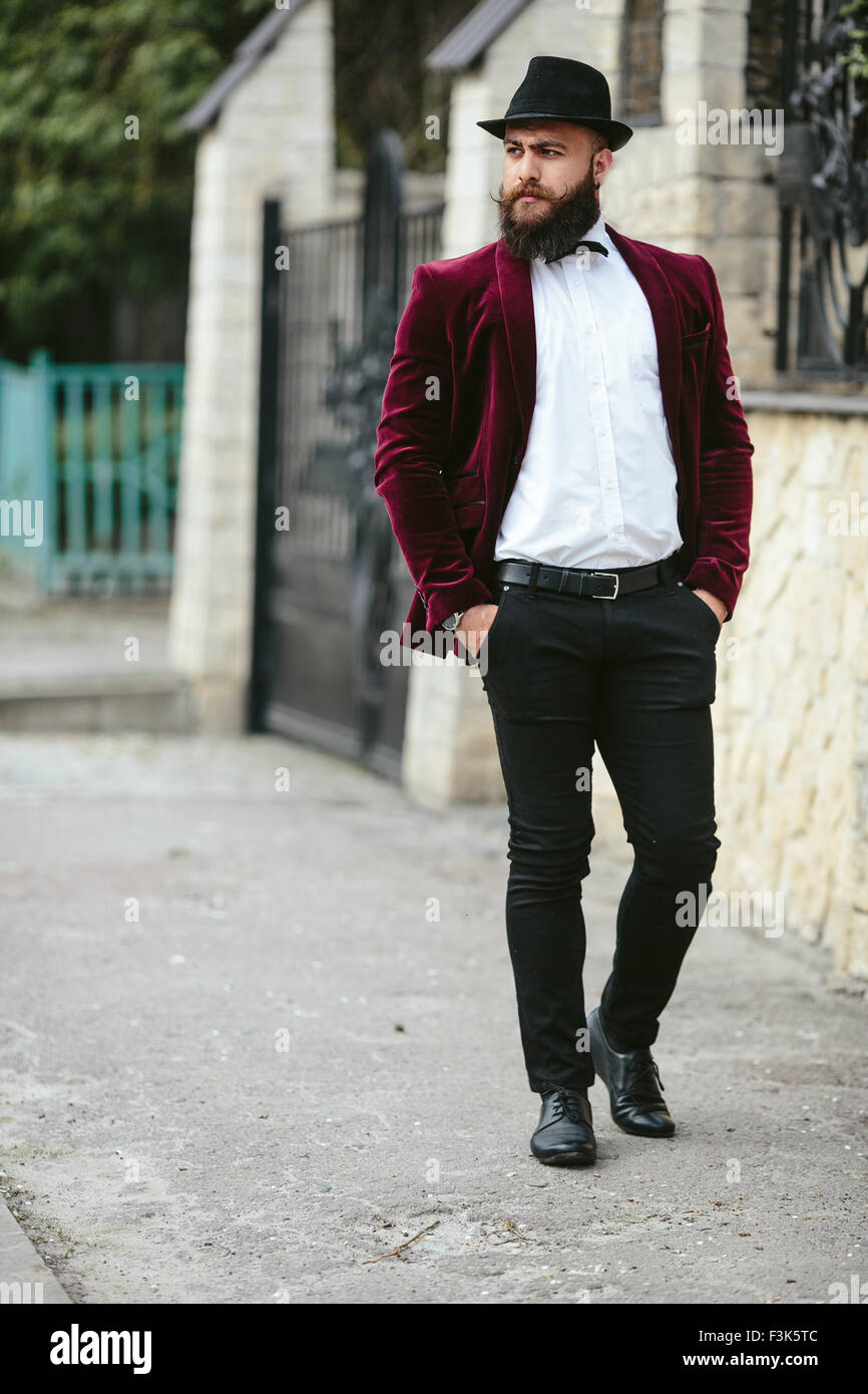 rich man with a beard, thinking about business Stock Photo - Alamy