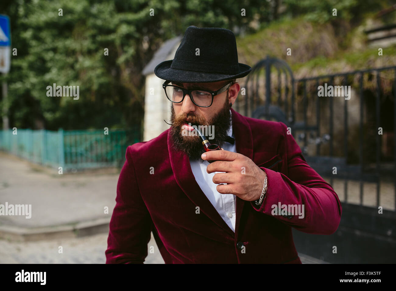 rich man with a beard, thinking about business Stock Photo - Alamy