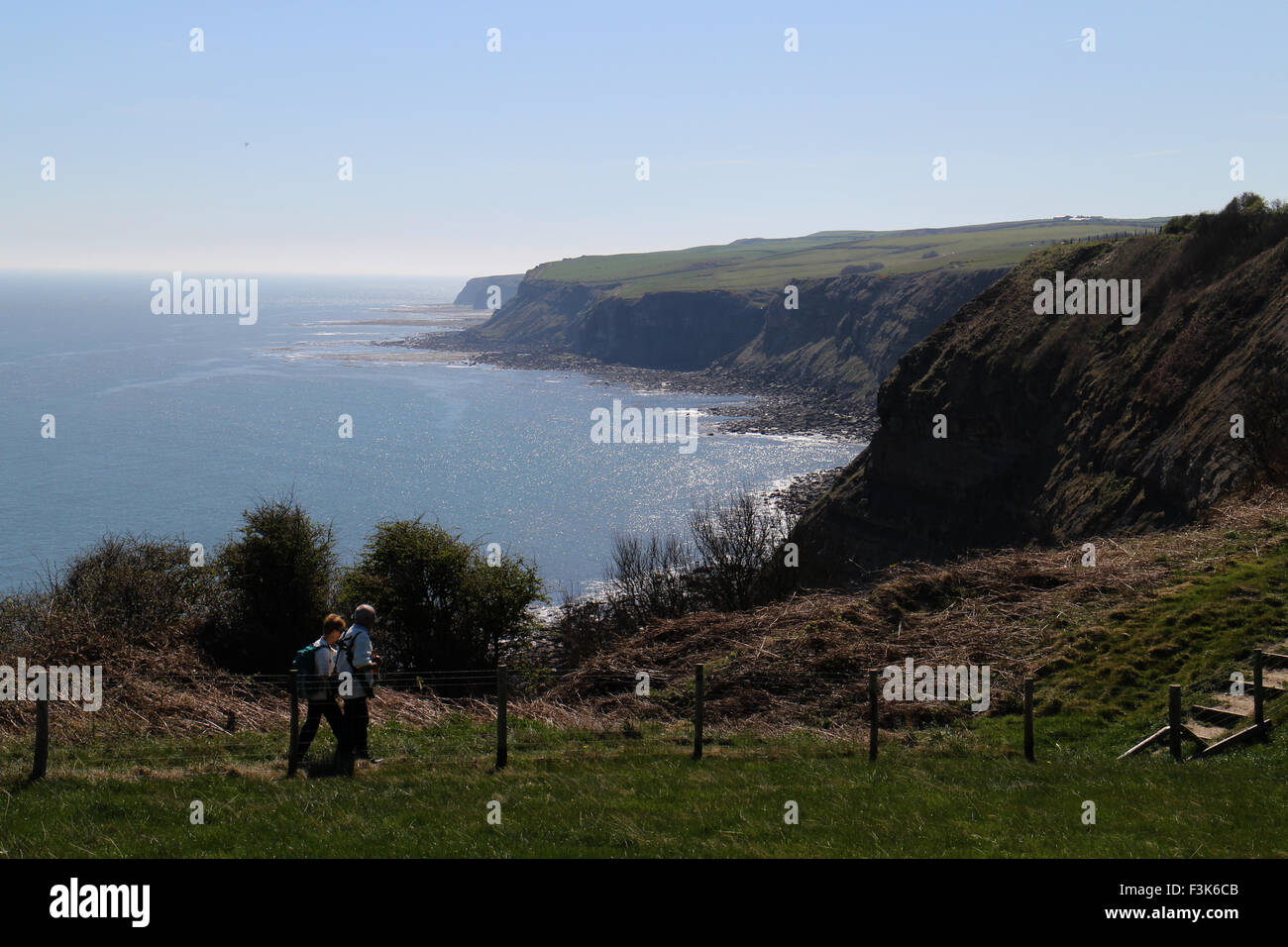 cleveland way coastal path North Yorkshire uk Stock Photo - Alamy