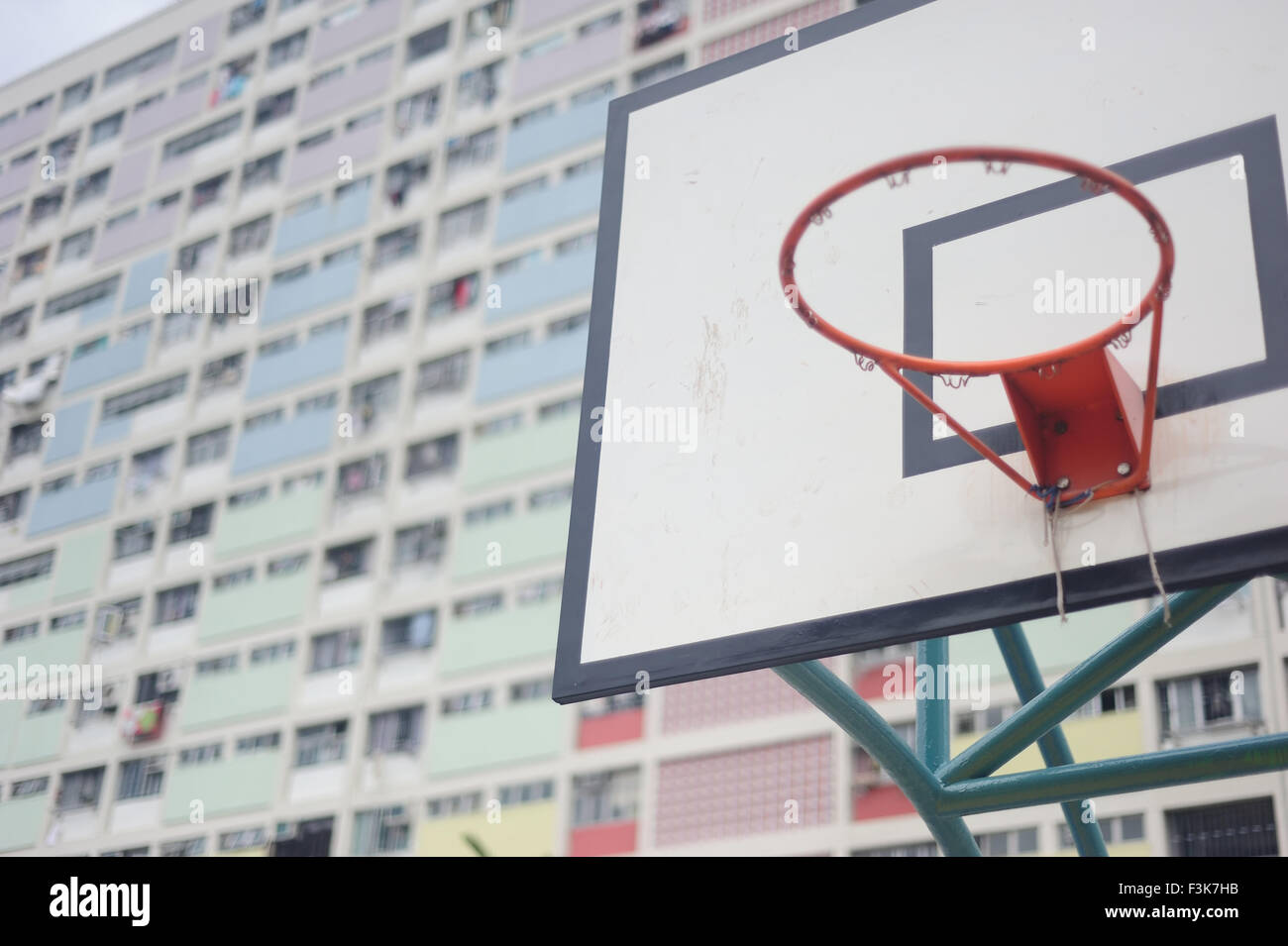 Basketball basket from side view Stock Photo - Alamy