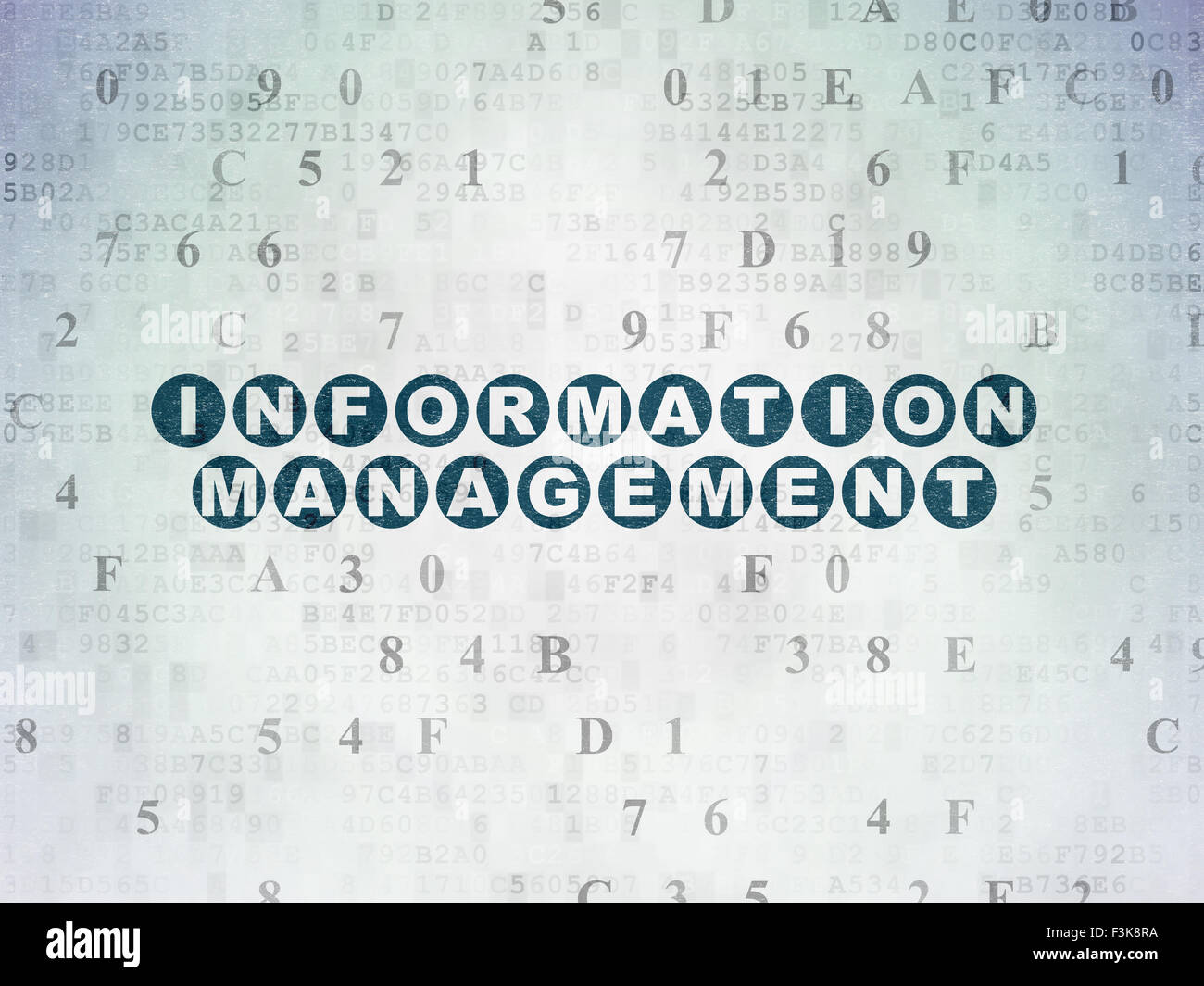 Information concept: Information Management on Digital Paper background ...