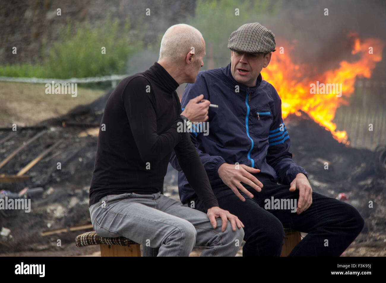 Sitting by the Bonfire at the Annual Apprentice Boys Day parade in ...