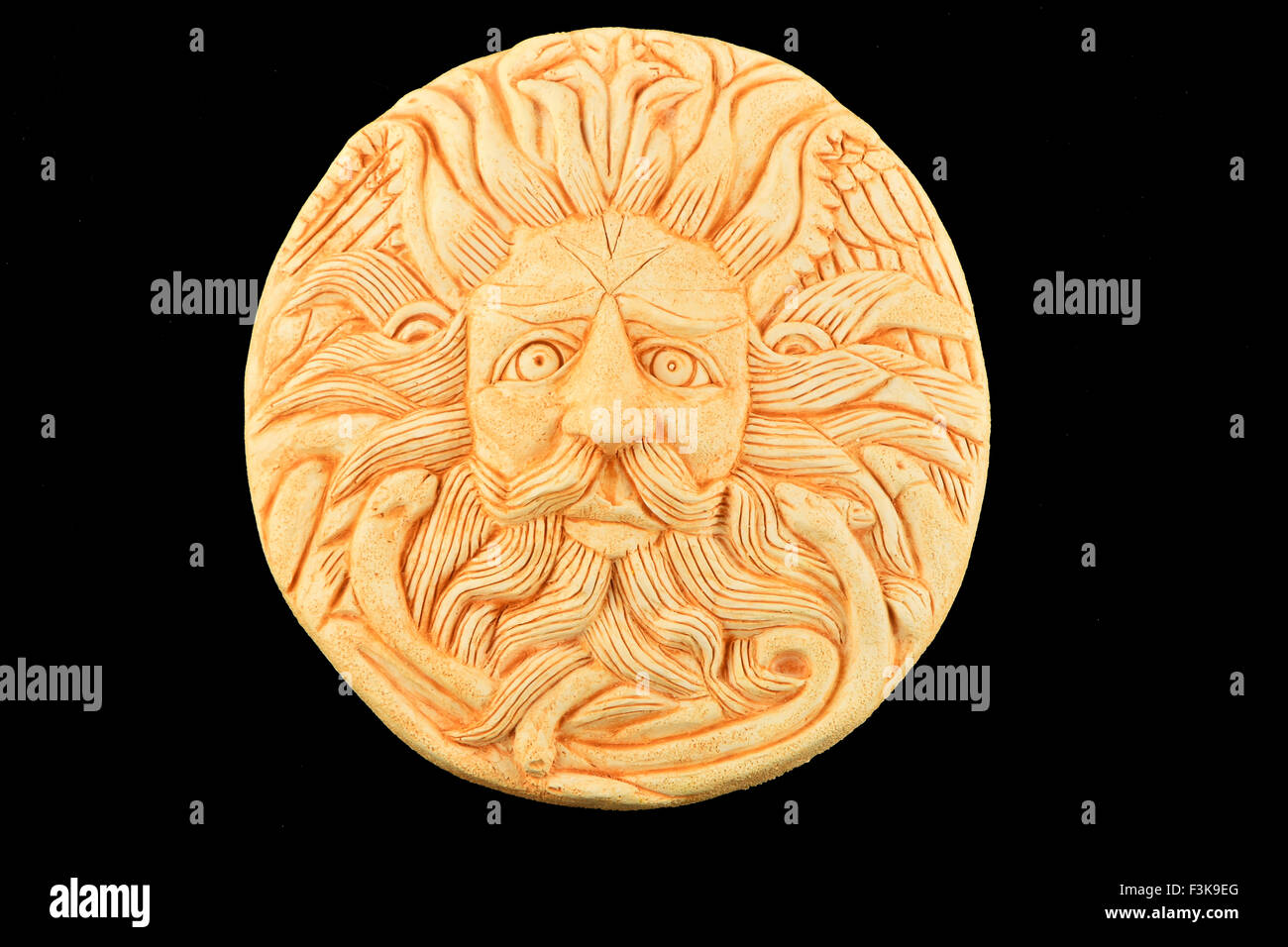 Tourist ceramic souvenir replica of male Gorgon Medusa head in Minerva ...