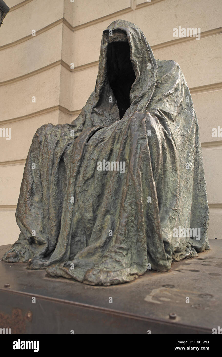 Empty shroud sculpture, Old Town, Prague, Czech Republic Stock Photo ...