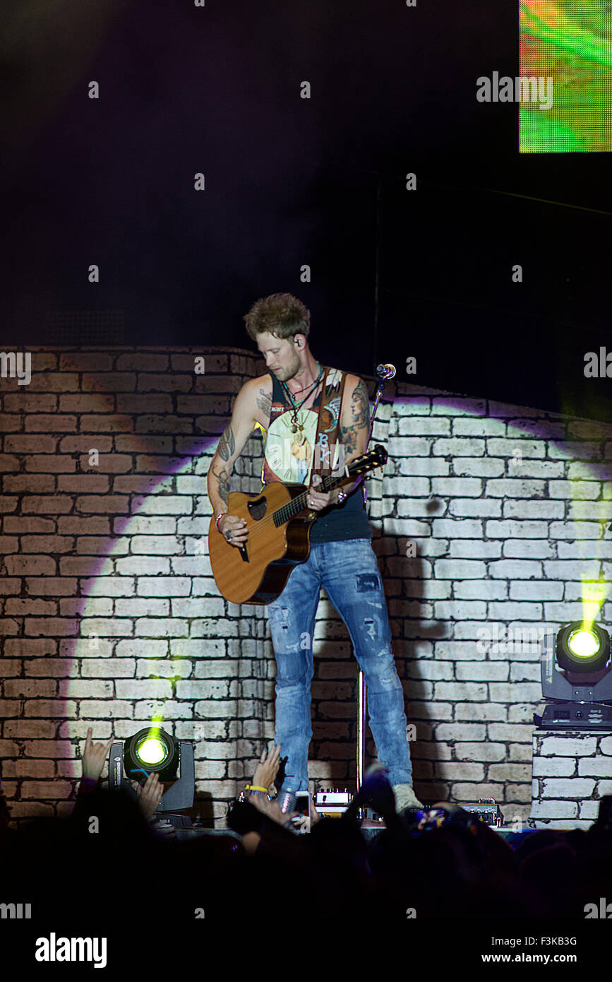 Manhattan, Kansas 6-26-2015 Brian Kelley of Florida Georgia Line at the ...