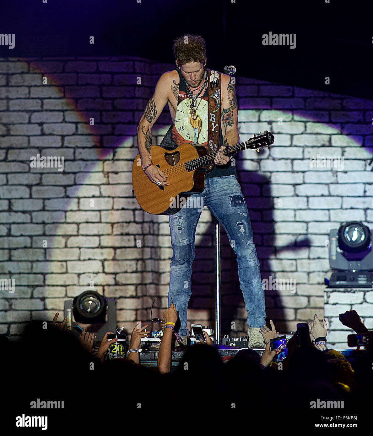 Manhattan, Kansas 6-26-2015 Brian Kelley of Florida Georgia Line at the ...