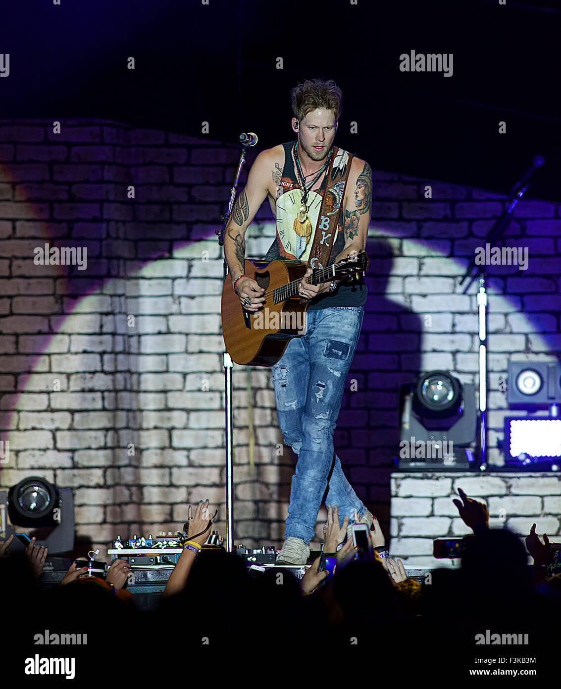 Manhattan, Kansas 6-26-2015 Brian Kelley of Florida Georgia Line at the ...