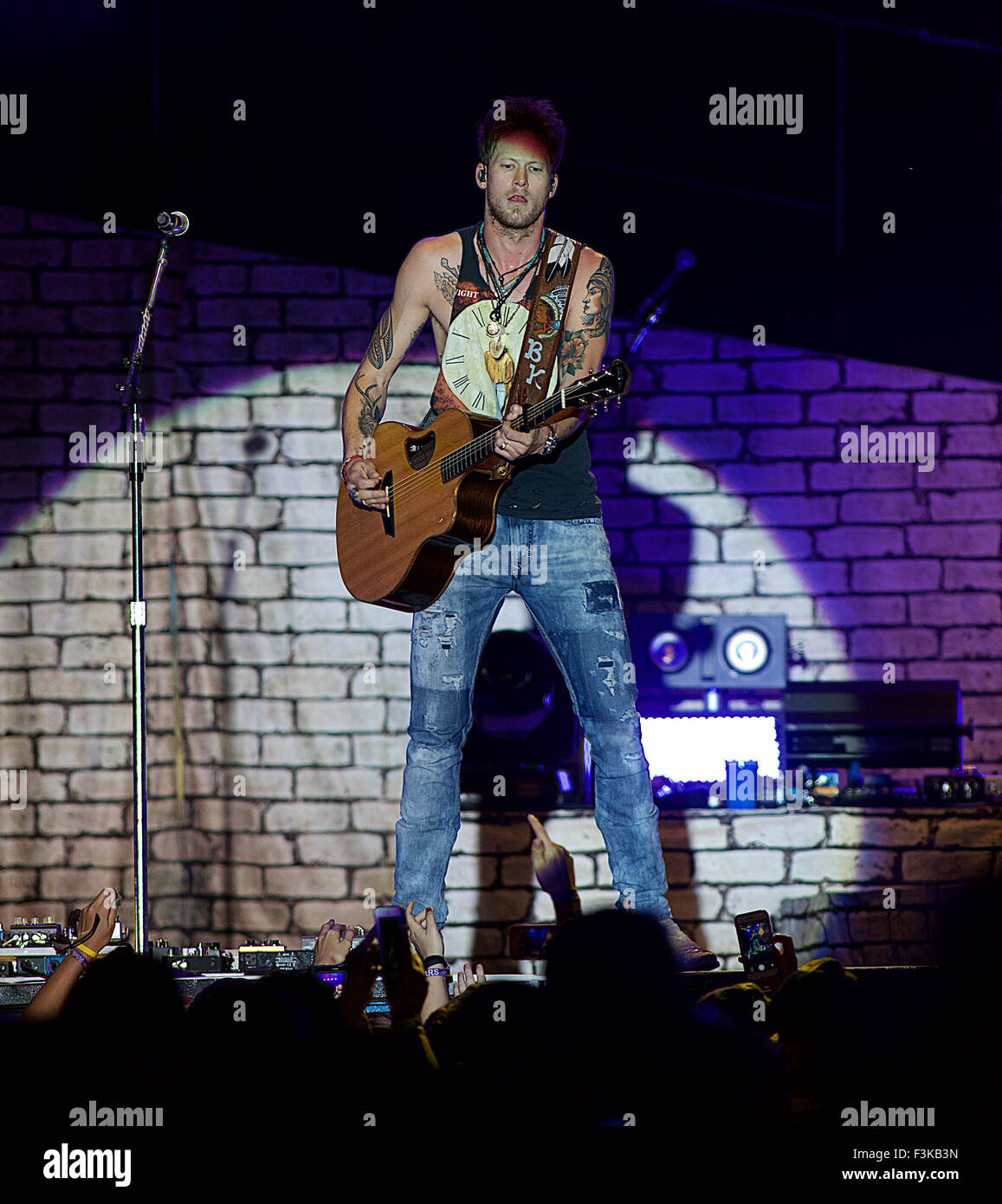 Manhattan, Kansas 6-26-2015 Brian Kelley of Florida Georgia Line at the ...