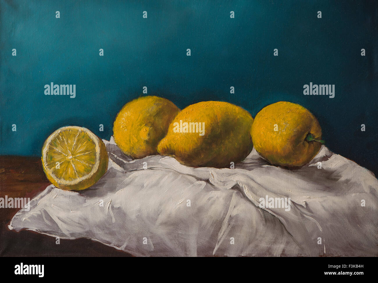 oil painting of a still life Stock Photo - Alamy