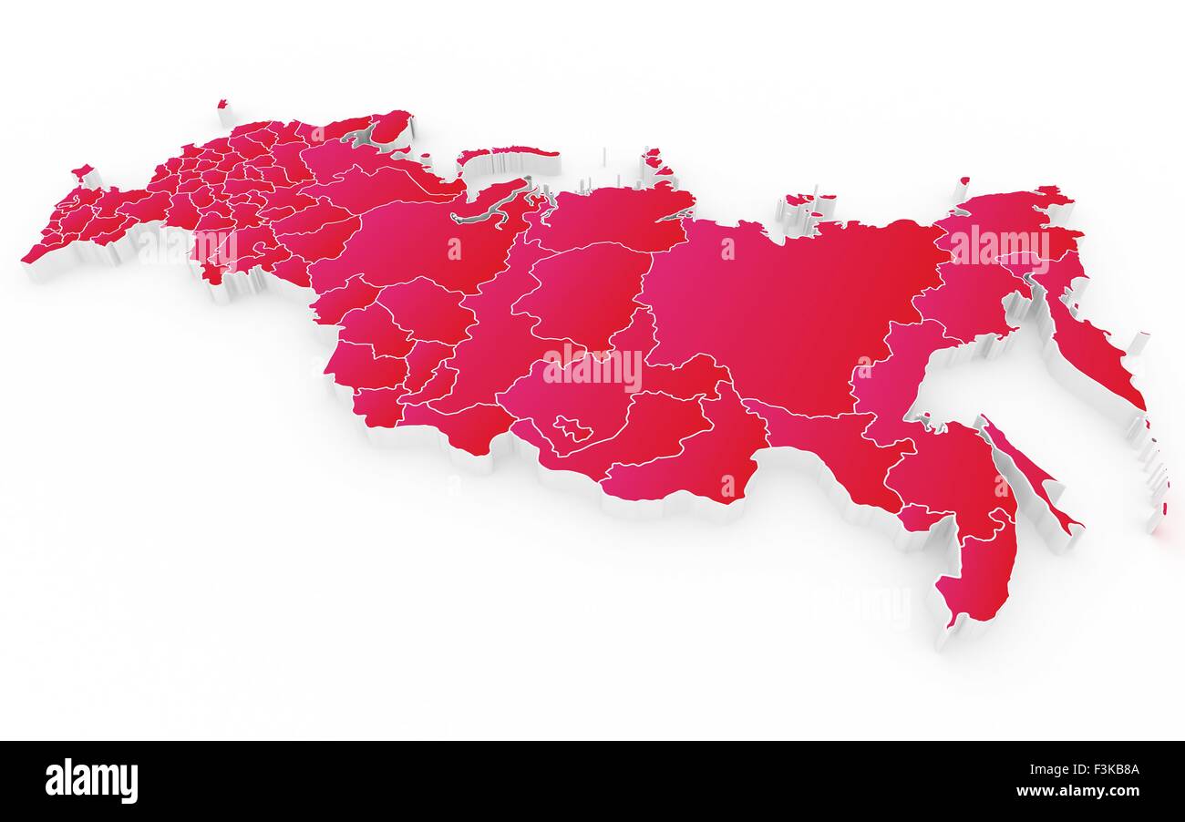 New map of the Russian Federation and Crimea Stock Photo - Alamy