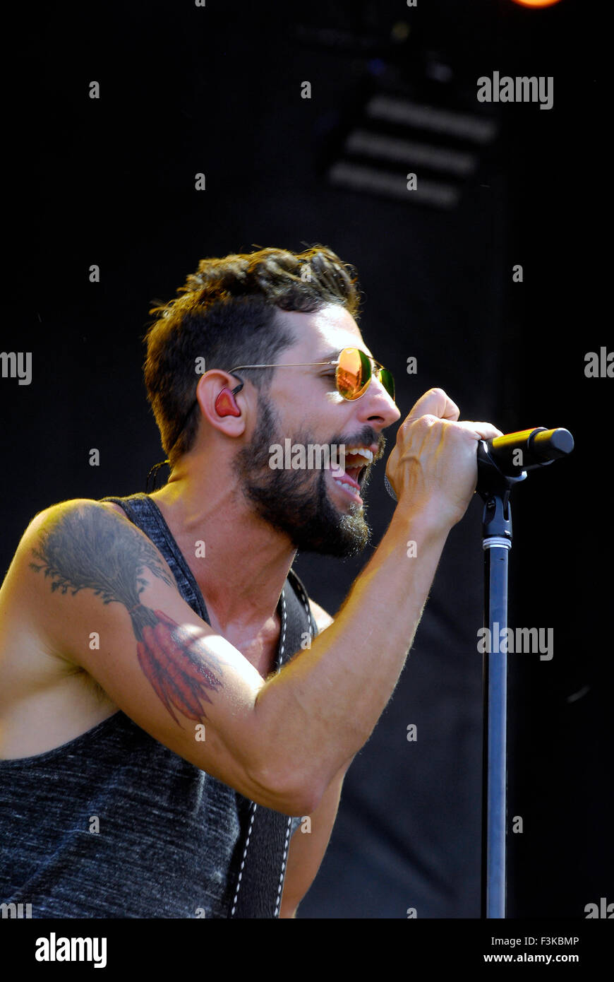 Manhattan, Kansas 6-25-2015 Lead singer of the group Old Dominion ...