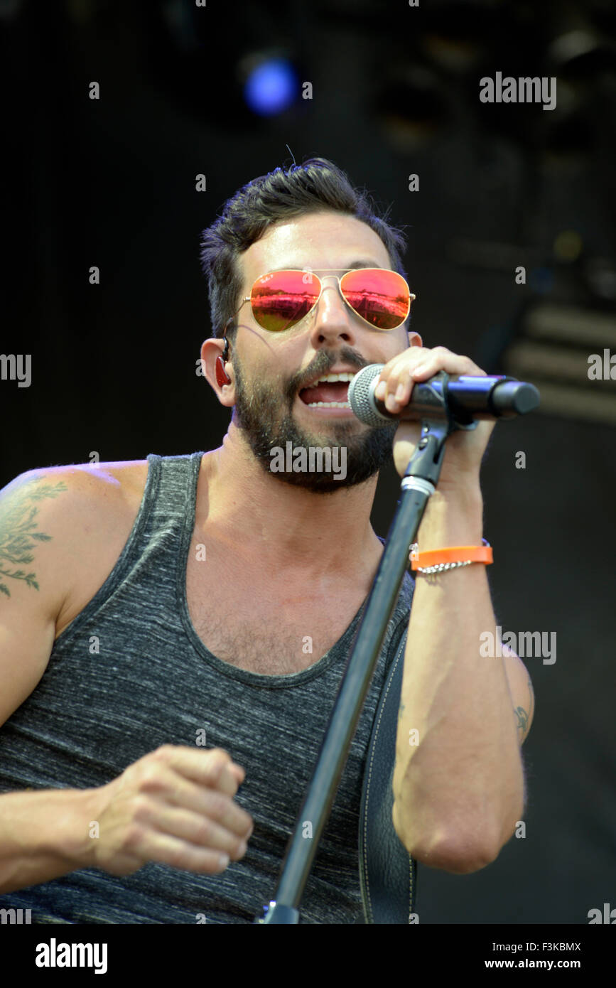 Manhattan, Kansas 6-25-2015 Lead singer of the group Old Dominion ...