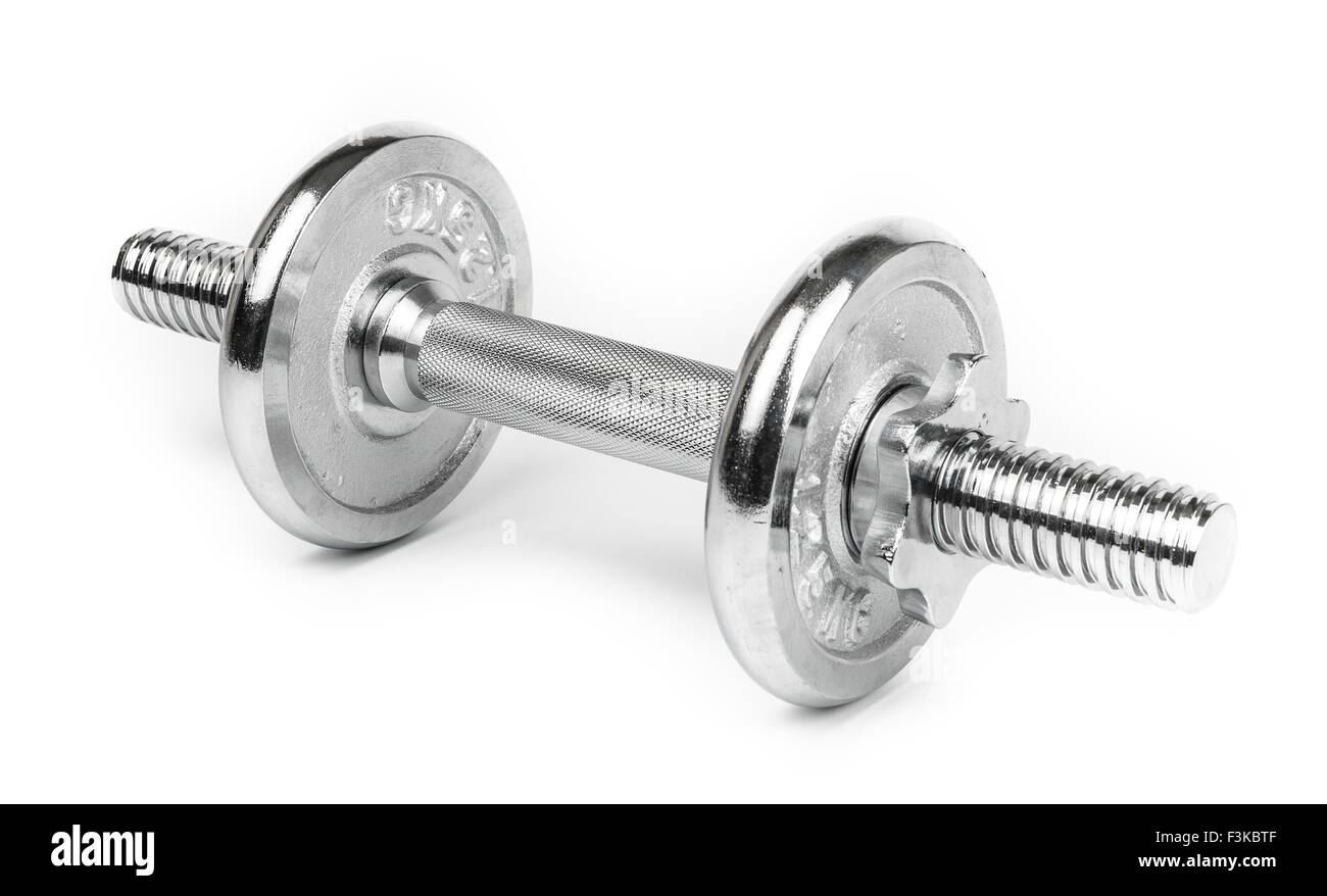Heavy steel dumbbell handle Cut Out Stock Images & Pictures - Alamy