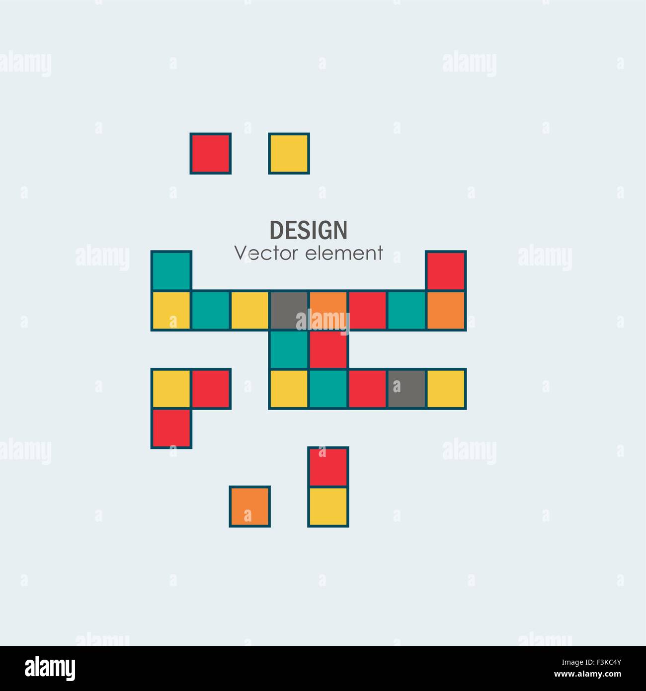 Game tetris square template. Brick game pieces Stock Vector Image & Art ...