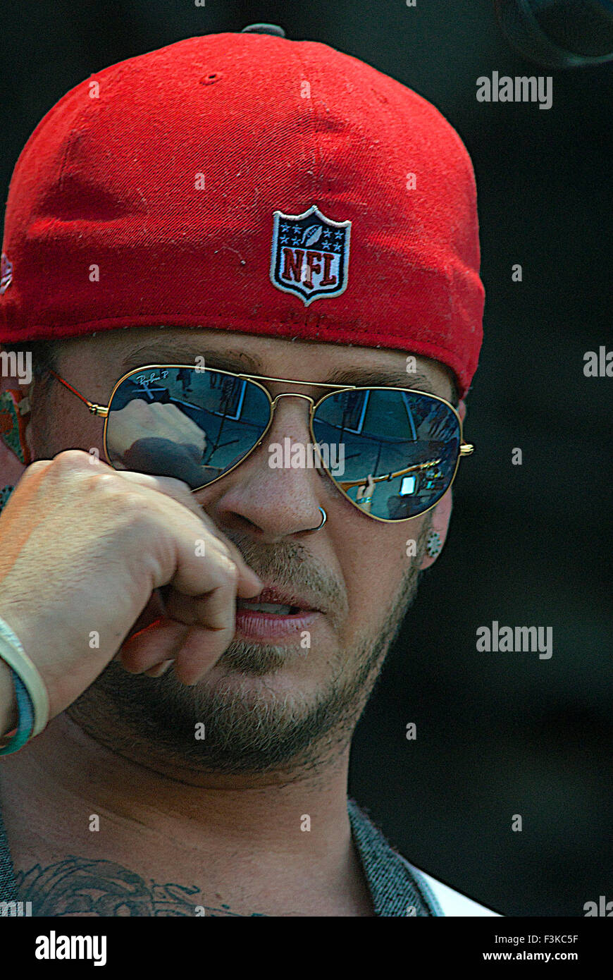 Stephen Liles of Love and Theft performs at the Kicker Country Stampede ...