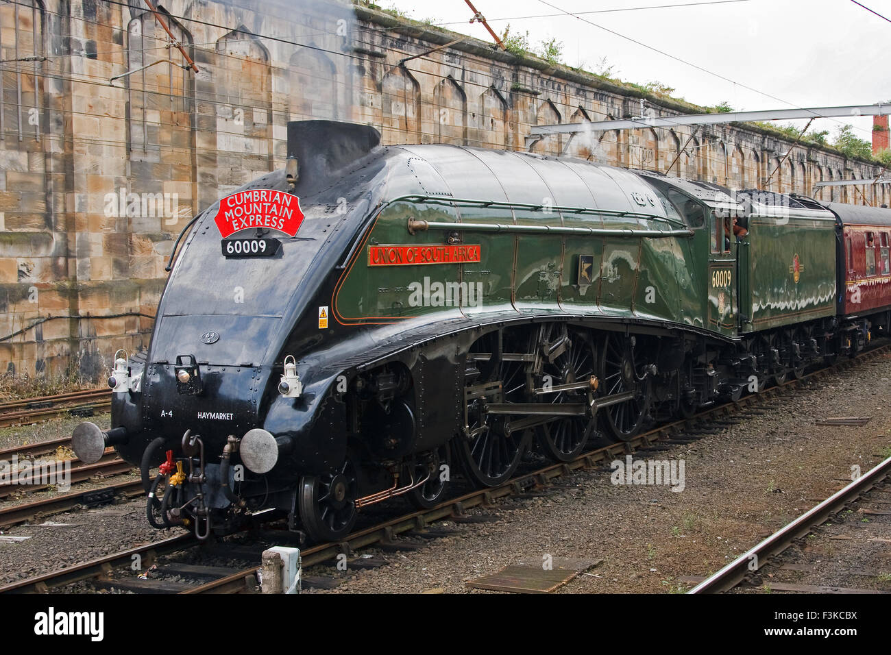 Preserved Sir Nigel Gresley steam locomotive Union of South Africa is ...