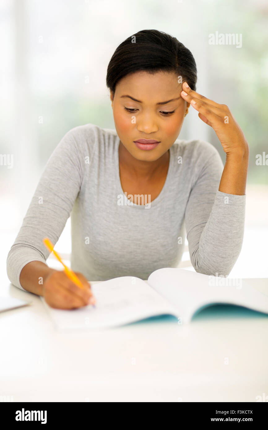 focused female African college student studying at home Stock Photo - Alamy focused female African college student studying at home Stock Photo - Alamy