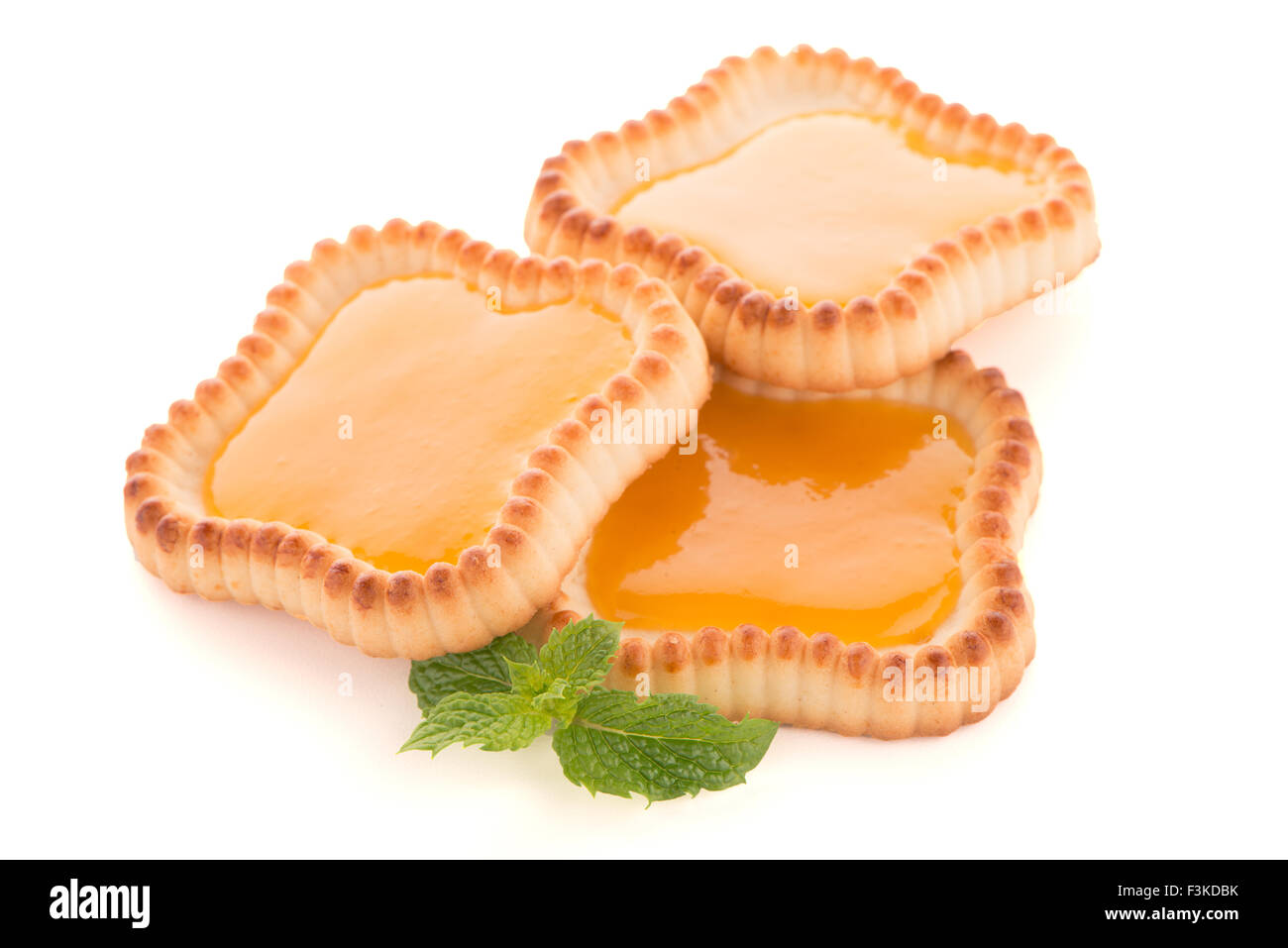 Lime jam tartlets isolated on white background Stock Photo - Alamy