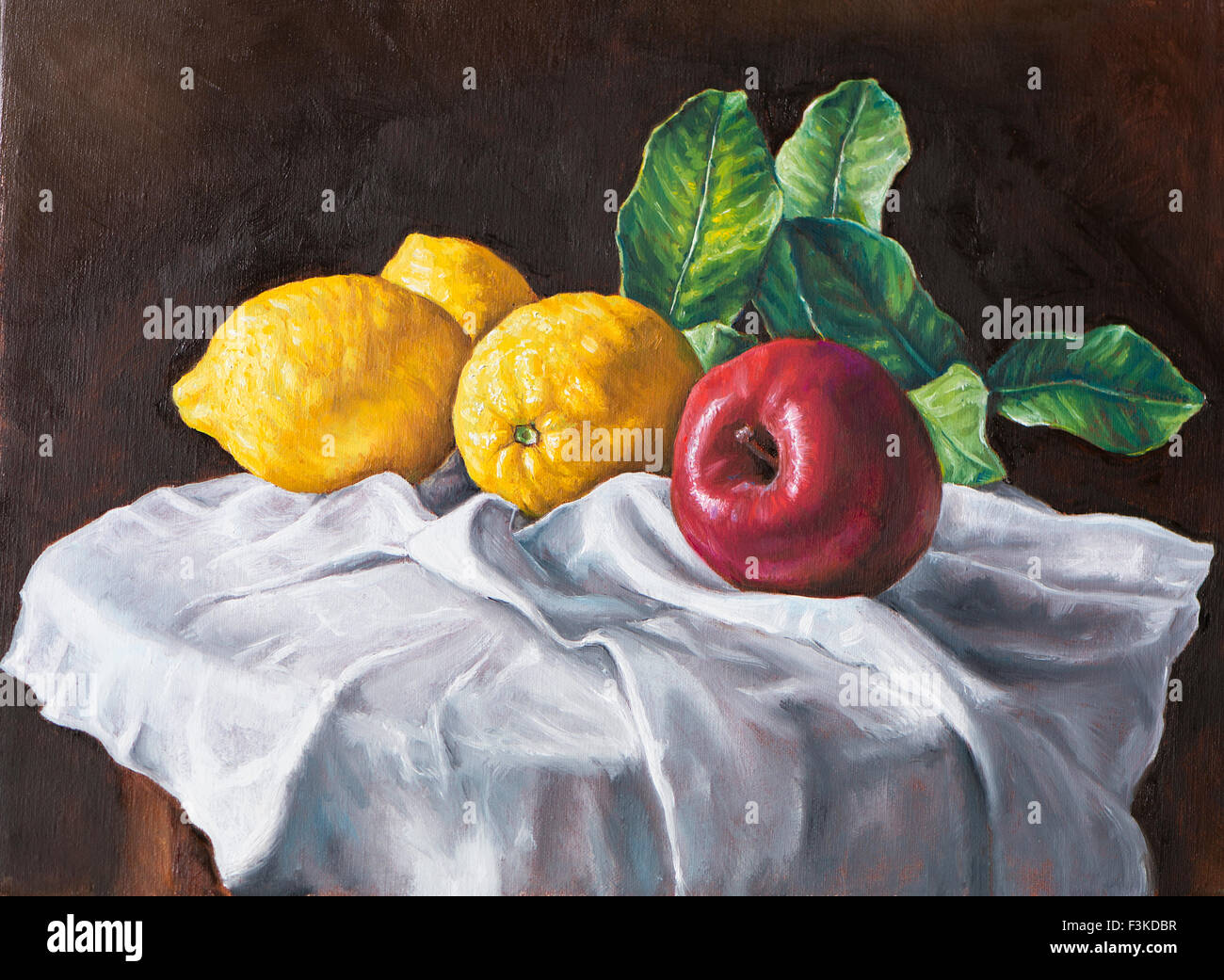 oil painting of a still life Stock Photo - Alamy