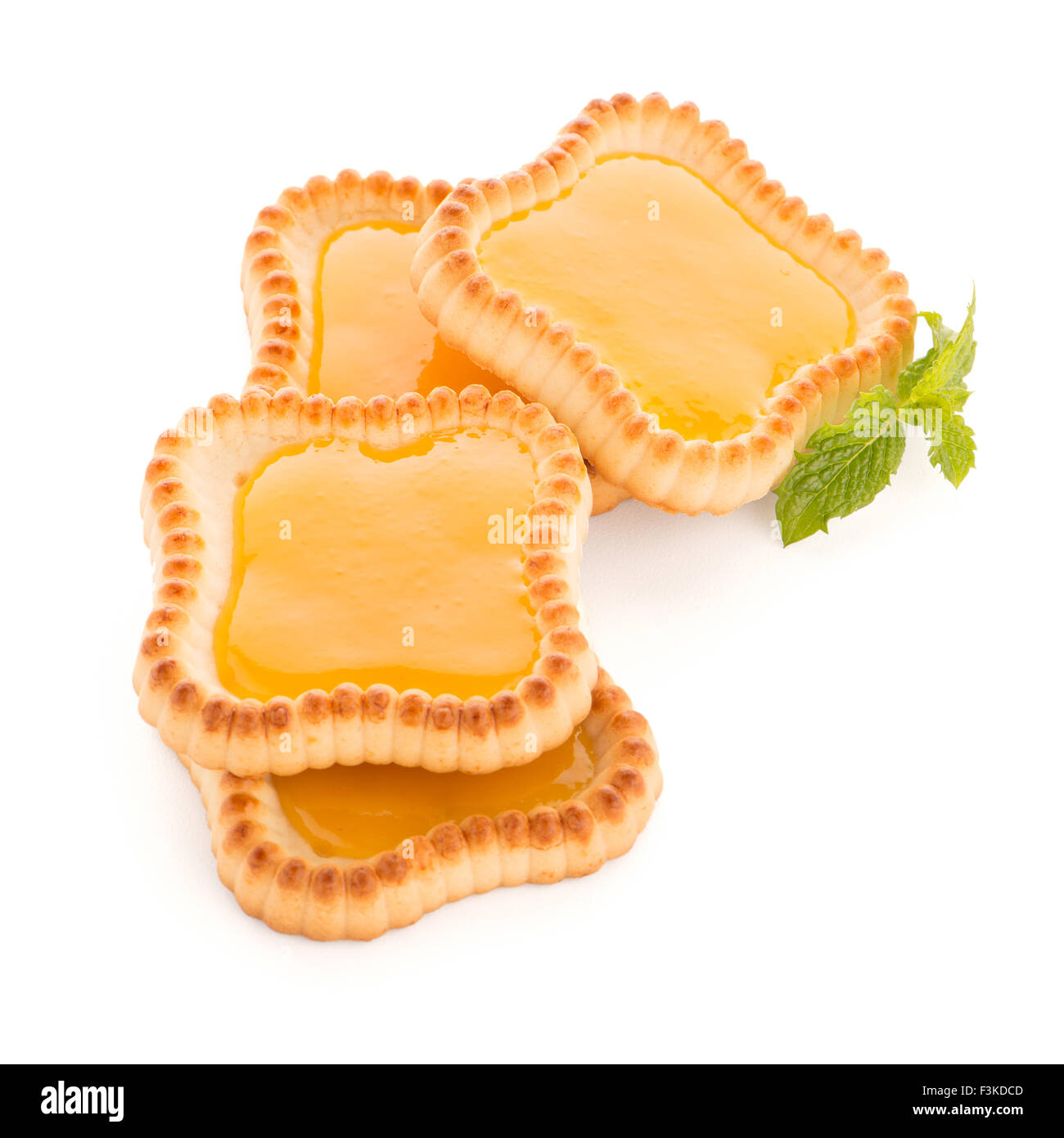 Lime jam tartlets isolated on white background Stock Photo - Alamy
