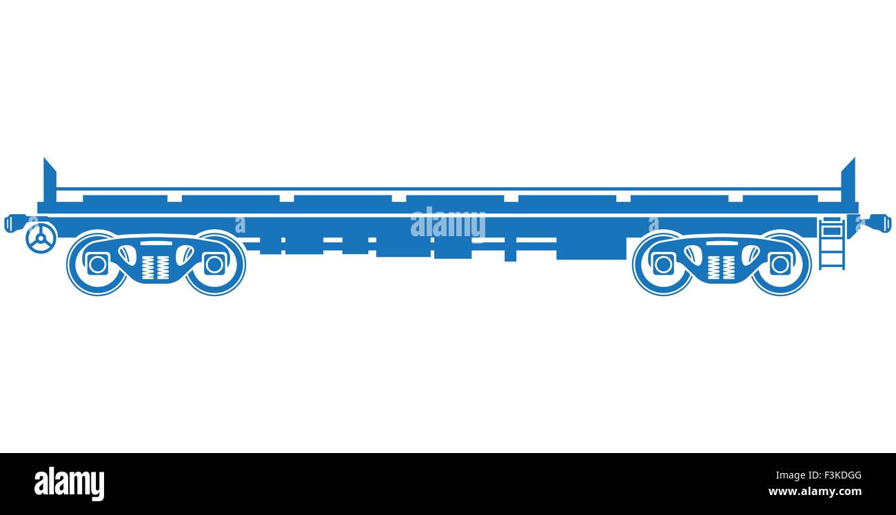 Open platform Railway freight car - Vector Stock Vector Image & Art - Alamy