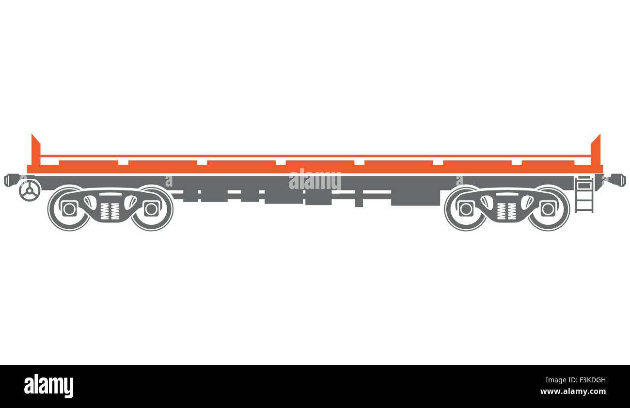 Open platform Railway freight car - Vector Stock Vector Image & Art - Alamy