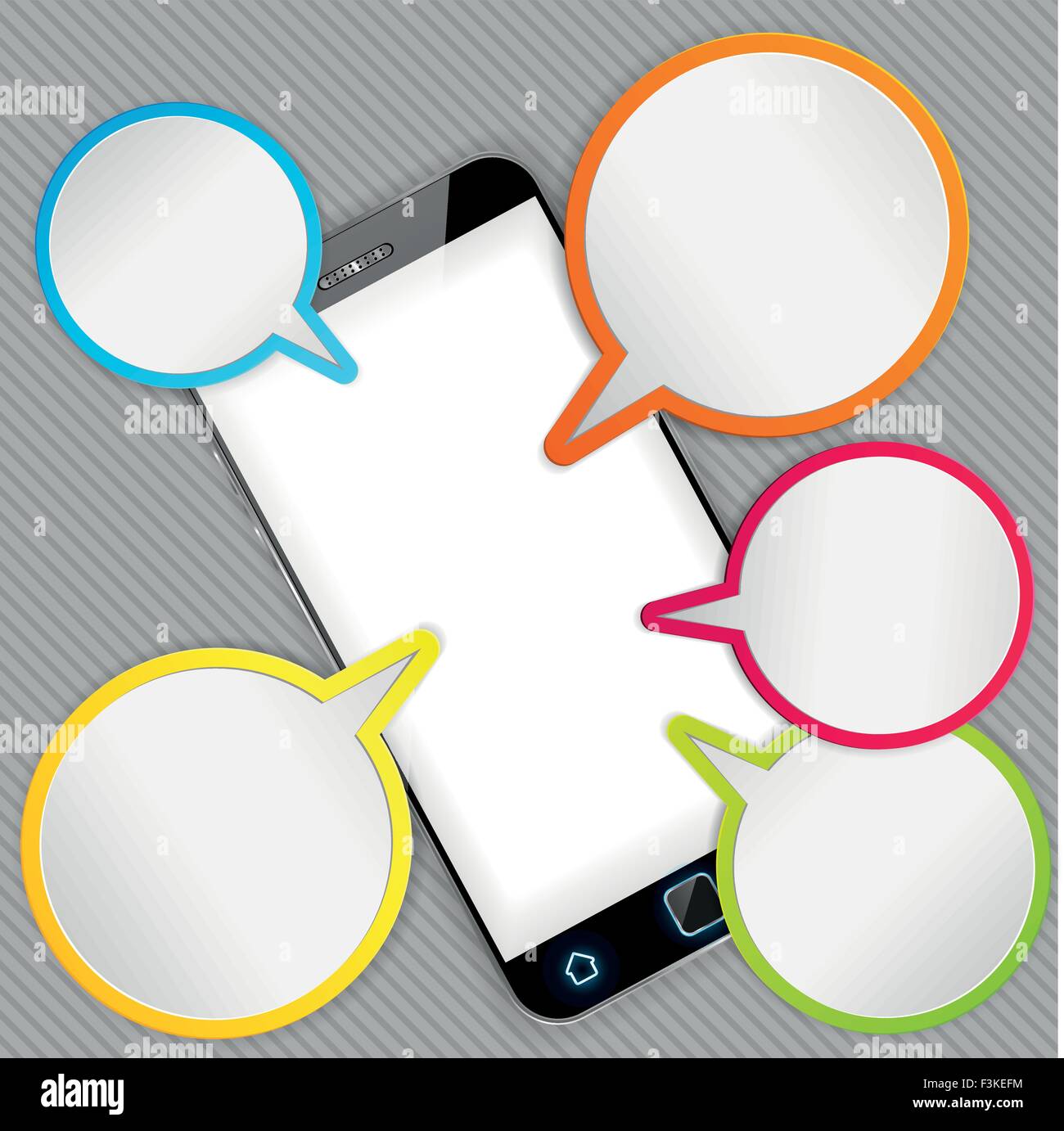 Modern black white smartphone Stock Vector Images - Alamy