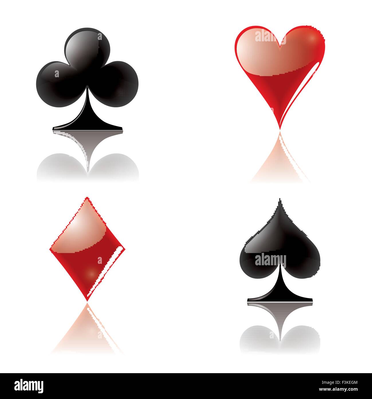 Playing card symbols Stock Vector Images - Alamy