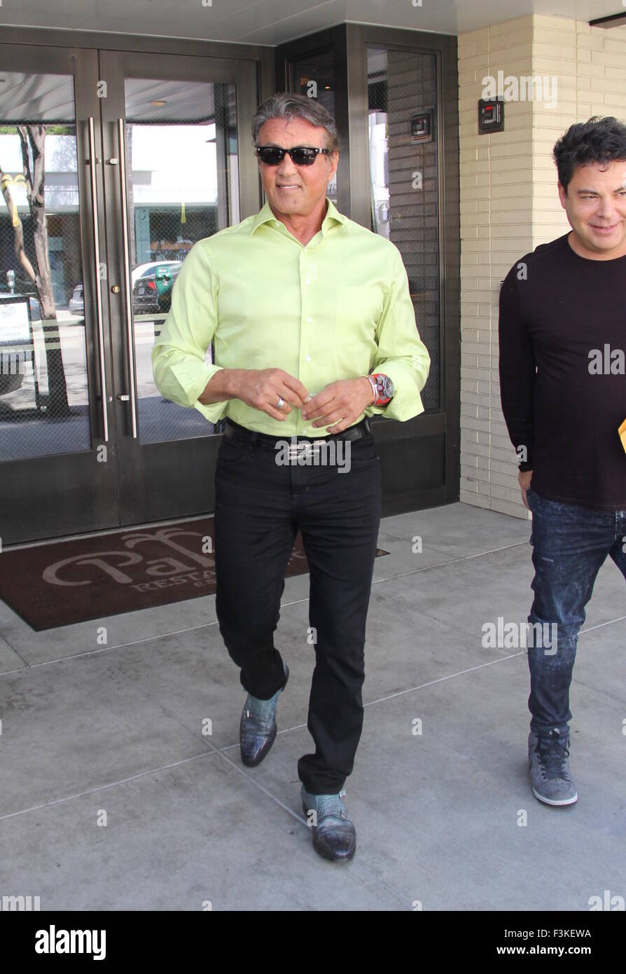 Sylvester Stallone spotted out to lunch at The Palm in Beverly Hills ...