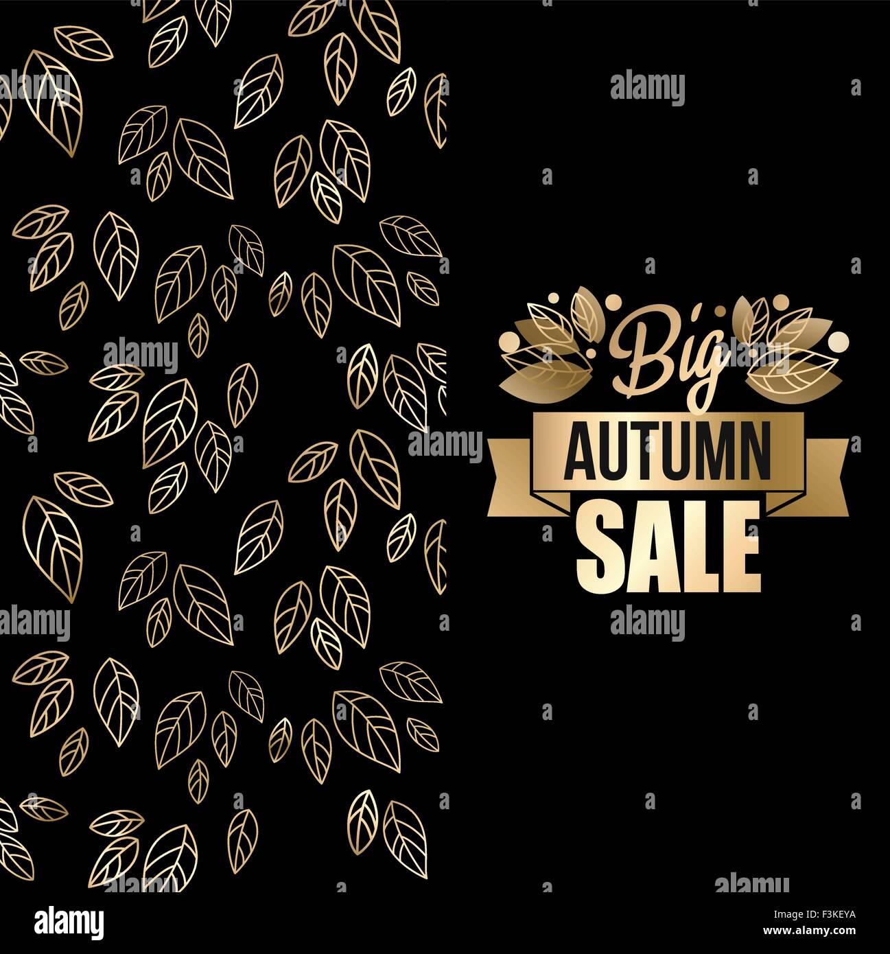 Gold fall design Stock Vector Image & Art - Alamy